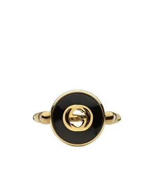 Gucci Interlocking G Diamond Ring - Green