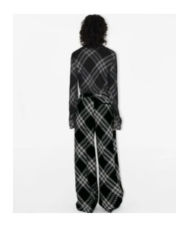 Burberry Plaid Wide-leg Trousers