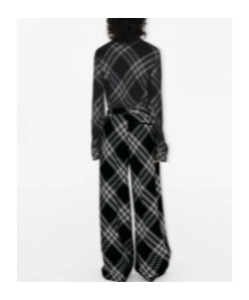 Burberry Plaid Wide-leg Trousers