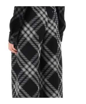Burberry Plaid Wide-leg Trousers
