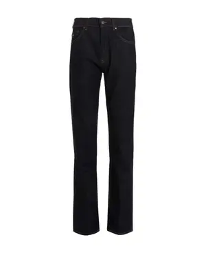 Hugo Boss Mid-rise Straight-leg Jeans - Black