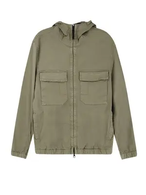 Stone Island Zip-up Hooded Jacket - Green