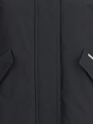 Woolrich Padded Jacket With Hood - Black