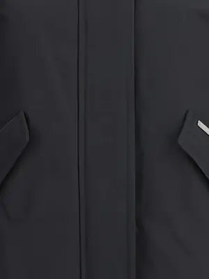 Woolrich Padded Jacket With Hood - Black