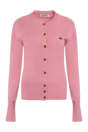 VIVIENNE WESTWOOD Round Neck Long Sleeve Sweater - Pink