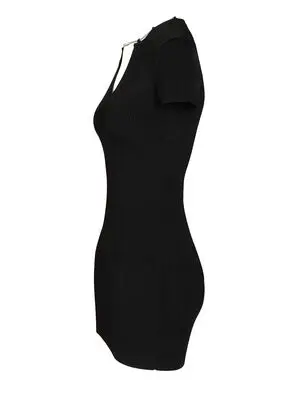 Alexander Wang Ribbed Logo Nameplate Bodycon Minidress
