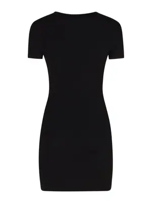 Alexander Wang Ribbed Logo Nameplate Bodycon Minidress