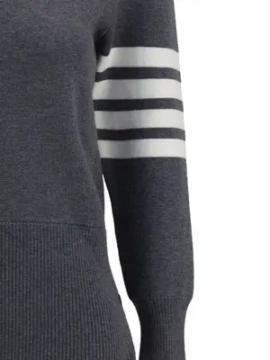 Thom Browne Milano Stitch Classic 4-bar Pullover - Medium Grey