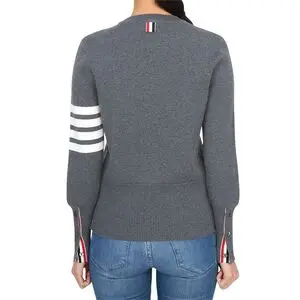 Thom Browne Milano Stitch Classic 4-bar Pullover - Medium Grey