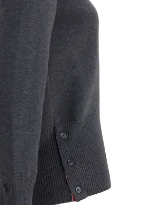 Thom Browne Milano Stitch Classic 4-bar Pullover - Medium Grey