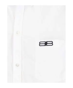 Balenciaga Bb Embroidered Oversized Shirt