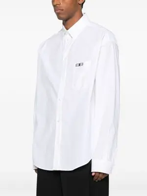 Balenciaga Bb Embroidered Oversized Shirt