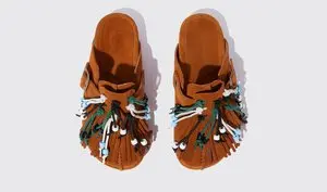 SCAROSSO Muller Clogs With Tassel And Bead Embellishments