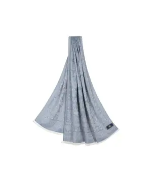 Etro All-over Patterned Frayed Edge Scarf - Gray
