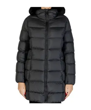 COLMAR Hooded Down Jacket With Zip Closure And Drawstring - Black