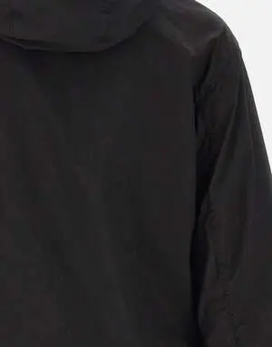 Stone Island Hooded Zip-up Jacket - Black
