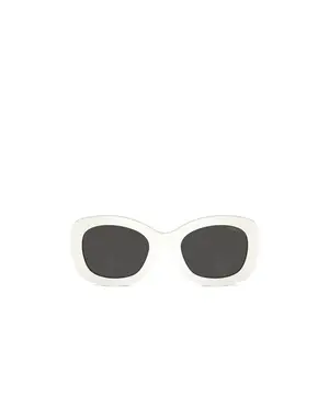 Prada Oval Frame Sunglasses - Black