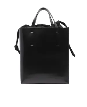 Marni Logo Printed Drawstring Tote Bag - Black