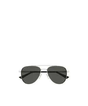 Gucci Aviator Frame Sunglasses - Silver