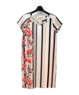 Max Mara Short Sleeve Printed Dress - Multicolor