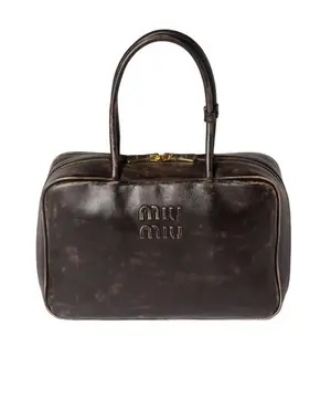Miu Miu Beau Nappa Leather Bag - Brown