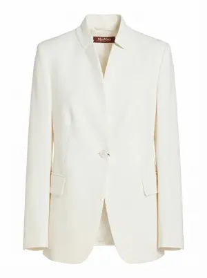 Max Mara Long Sleeve Buttoned Jacket - Gray