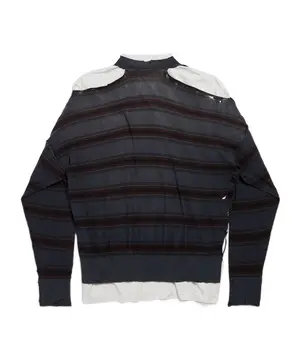 Balenciaga Striped Layered Crewneck Sweater