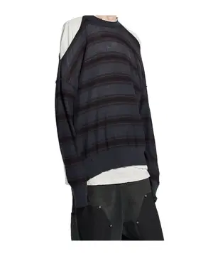 Balenciaga Striped Layered Crewneck Sweater