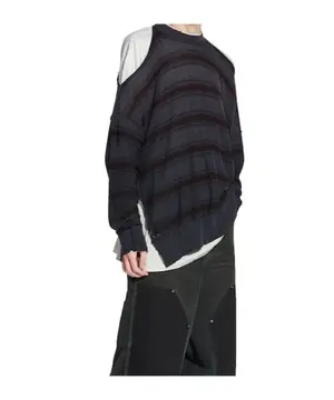 Balenciaga Striped Layered Crewneck Sweater