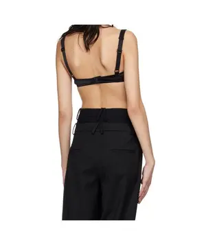 Dolce & Gabbana Dolce Gabbana Conical Cups Satin Balconette Bra - Black