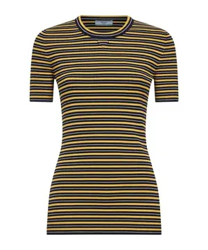 Prada Striped Crewneck T-shirt - Black