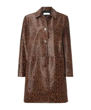 Nour Hammour Leopard Print Coat