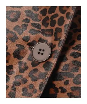 Nour Hammour Leopard Print Coat