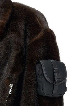 Coperni Faux Fur Bomber Jacket - Black