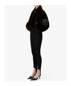 Coperni Faux Fur Bomber Jacket - Black