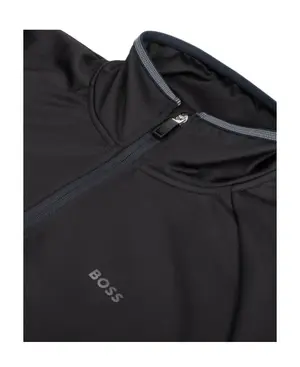 Hugo Boss Logo-print Zip-up Jacket With Elasticated Hem