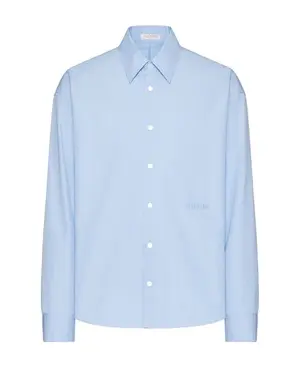 Valentino Garavani Buttoned Long-sleeved Shirt - Light Blue