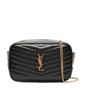 Saint Laurent Lou Mini Shoulder Bag With Logo Plaque