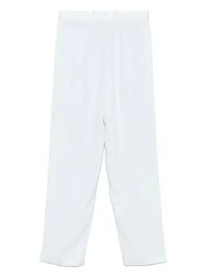 FORTE_FORTE Tailored Trousers With Pleat Detailing And Turn-up Cuffs - White
