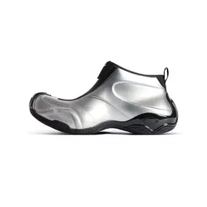 Balenciaga Loop Sports Icon Logo Debossed Basketball Sneakers - Silver/black