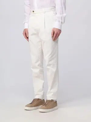 Brunello Cucinelli Pleated Straight-leg Trousers - White