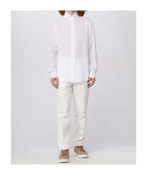Brunello Cucinelli Pleated Straight-leg Trousers - White