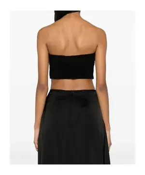 Norma Kamali Strapless Ruched Bandeau Top