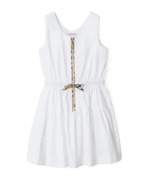 Burberry Cotton Dress With Zip Detail