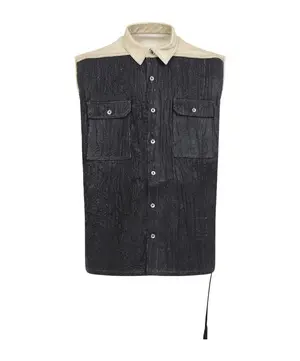 Rick Owens Tommy Jumbo Sleeveless Jacket - Black
