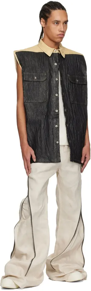 Rick Owens Tommy Jumbo Sleeveless Jacket - Black