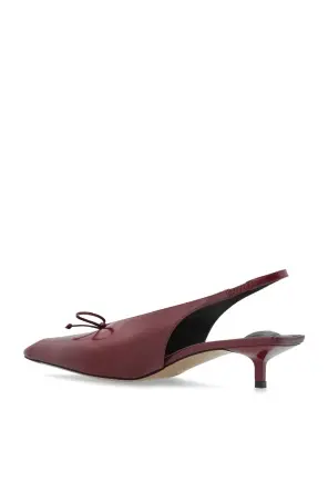 Jacquemus 40mm Cubisto Slingback Pumps - Red