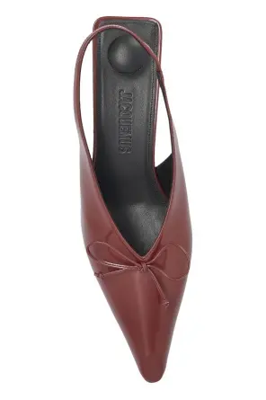 Jacquemus 40mm Cubisto Slingback Pumps - Red
