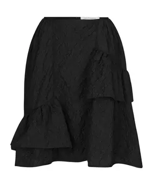 Cecilie Bahnsen Asymmetric Matelassé Midi Skirt