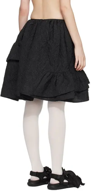 Cecilie Bahnsen Asymmetric Matelassé Midi Skirt